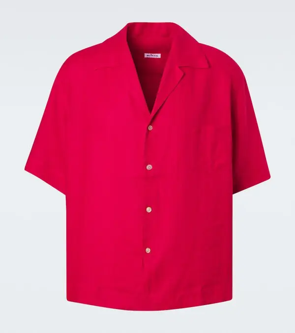 Kiton Linen Shirt - Red