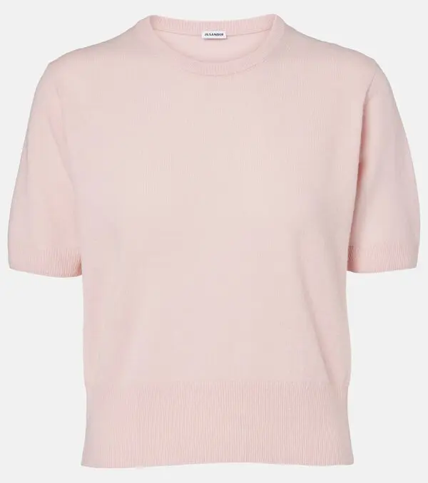JIL SANDER Cropped Wool And Cashmere Sweater - Pink