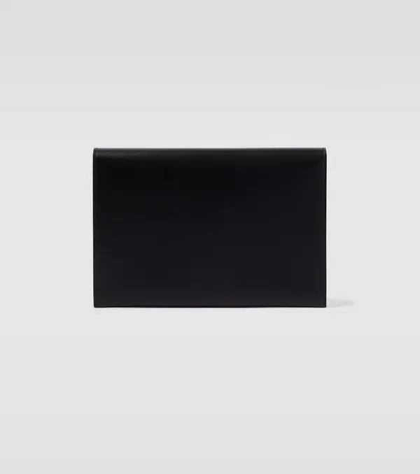 THE ROW Leather Pouch - Black