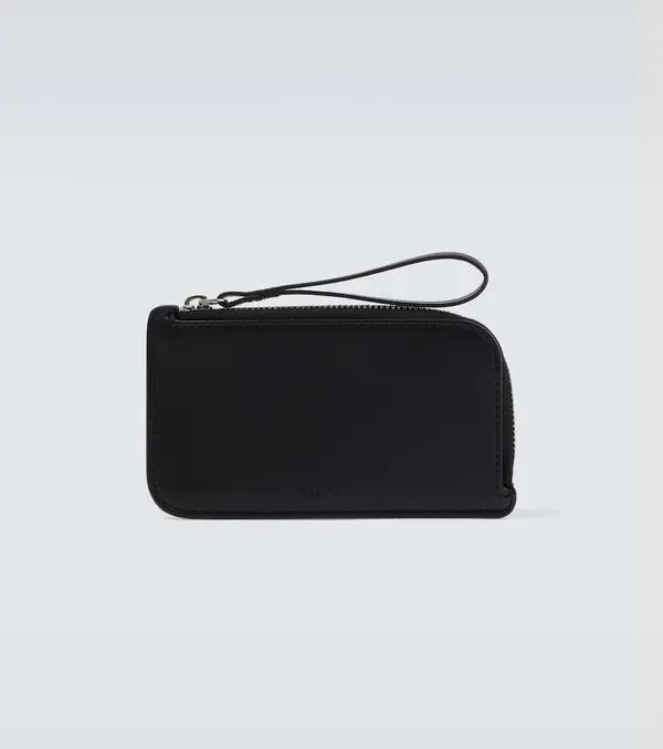THE ROW Leather Wallet With Strap - Black