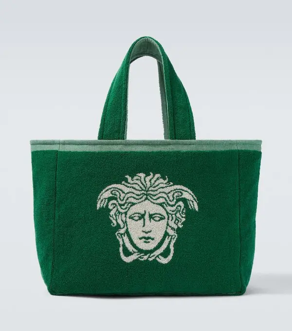 Versace Medusa Jacquard Tote Bag - Green