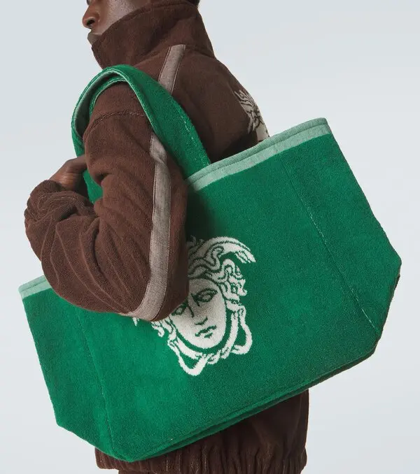 Versace Medusa Jacquard Tote Bag - Green