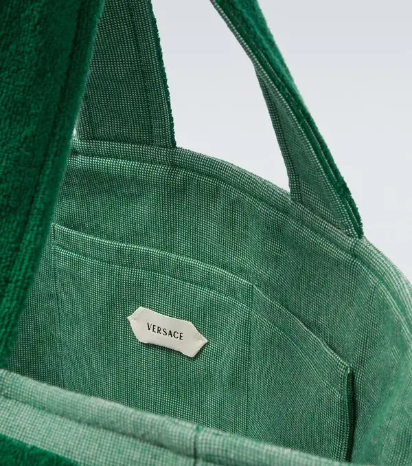 Versace Medusa Jacquard Tote Bag - Green