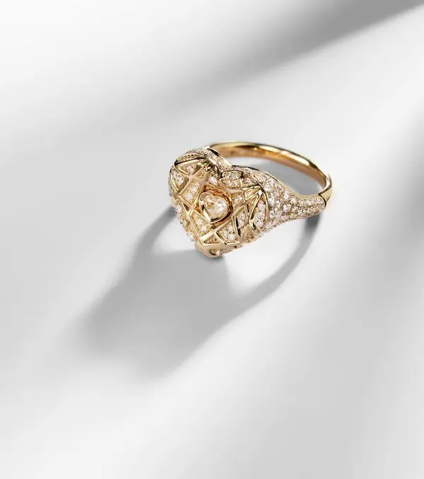 KAMYEN 18kt Yellow Diamond Heart Ring