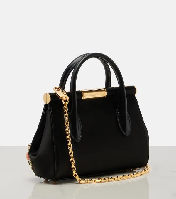Dolce & Gabbana Marlene Day Mini Embellished Top-handle Bag - Black