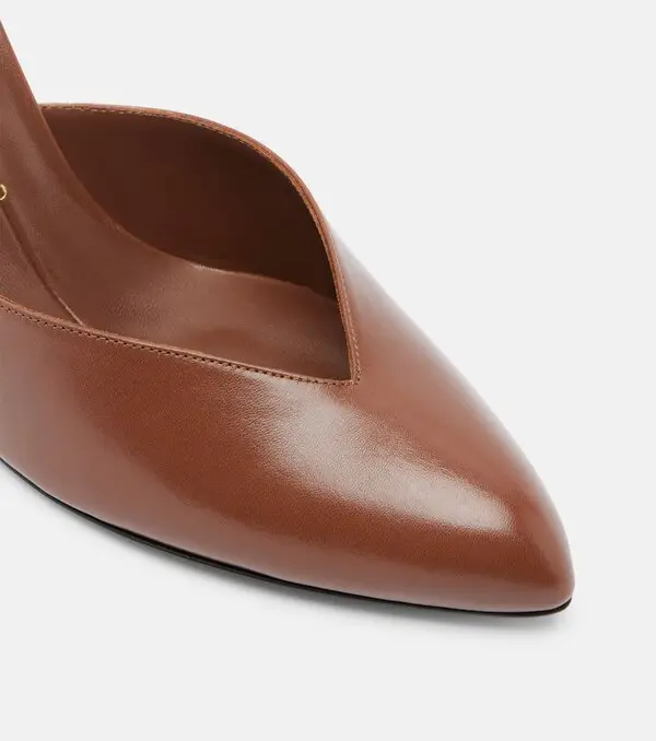 HERBERT LEVINE Leather Mules - Brown