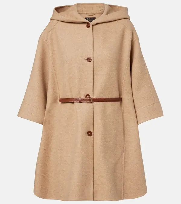 Loro Piana Belted Wool And Cashmere Cape - Beige