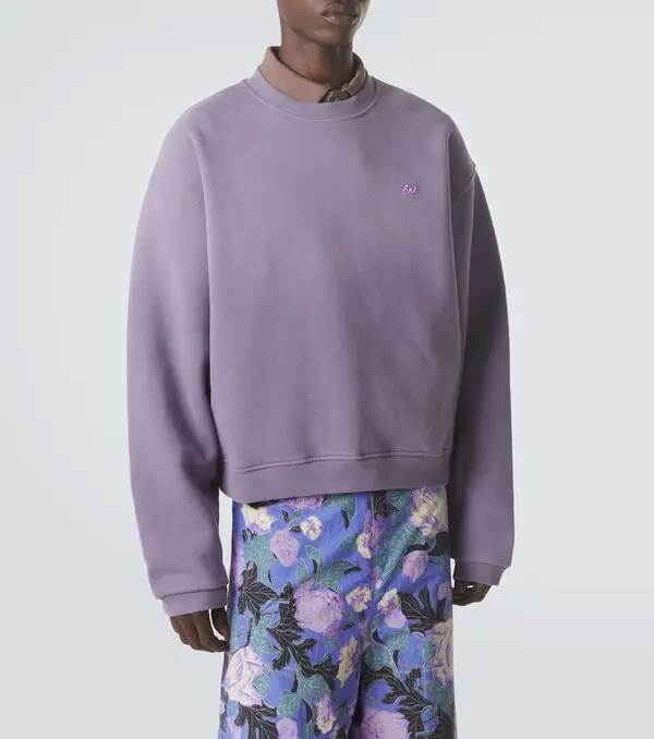 ERL Logo Cotton Sweatshirt - Purple