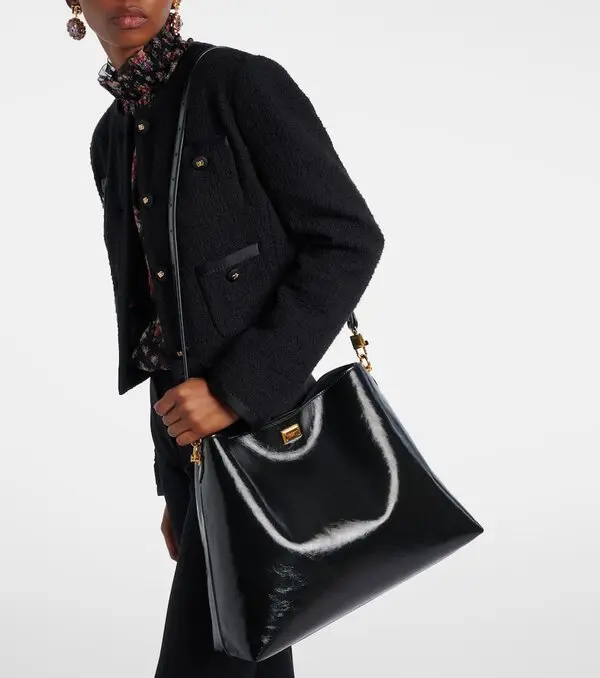Dolce & Gabbana Vittoria Large Leather Tote Bag