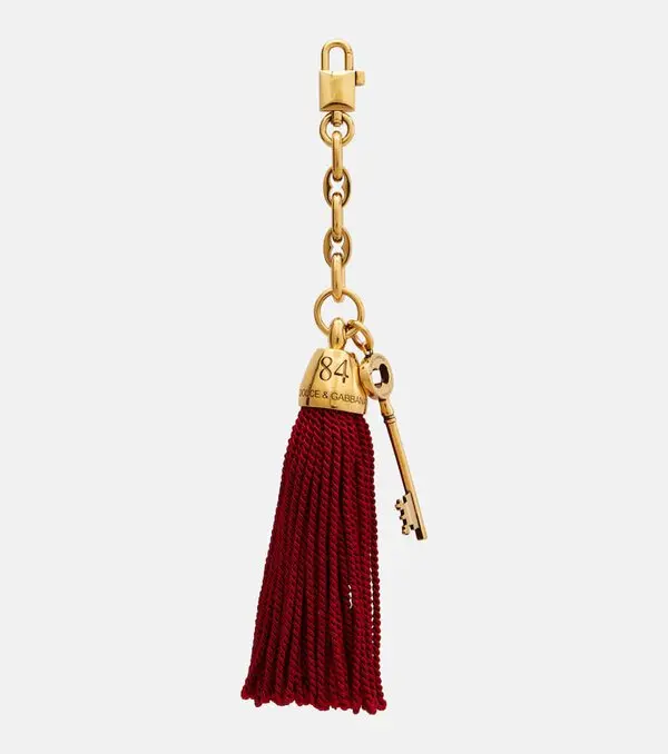 Dolce & Gabbana Fringed Bag Charm - Red