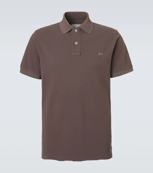 ERL Cotton Piqu� Polo Shirt - Brown