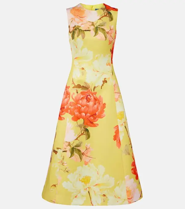 LEO LIN Cleo Floral Midi Dress - Yellow