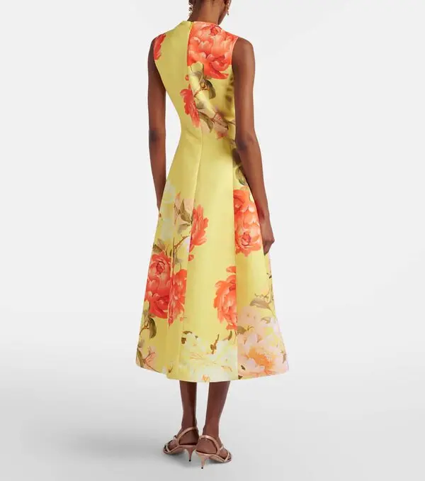 LEO LIN Cleo Floral Midi Dress - Yellow
