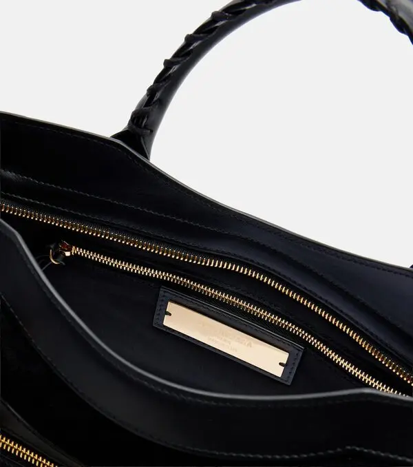 Balenciaga Le City Medium Suede Tote Bag - Black