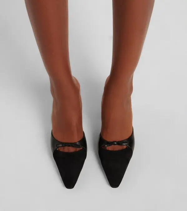 Manolo Blahnik Tapidpla Leather Mules - Black