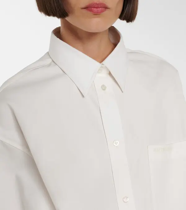 Balenciaga Asymmetrical Cotton And Silk Poplin Shirt