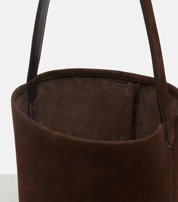 THE ROW N/s Park Edge Medium Suede Tote Bag - Brown