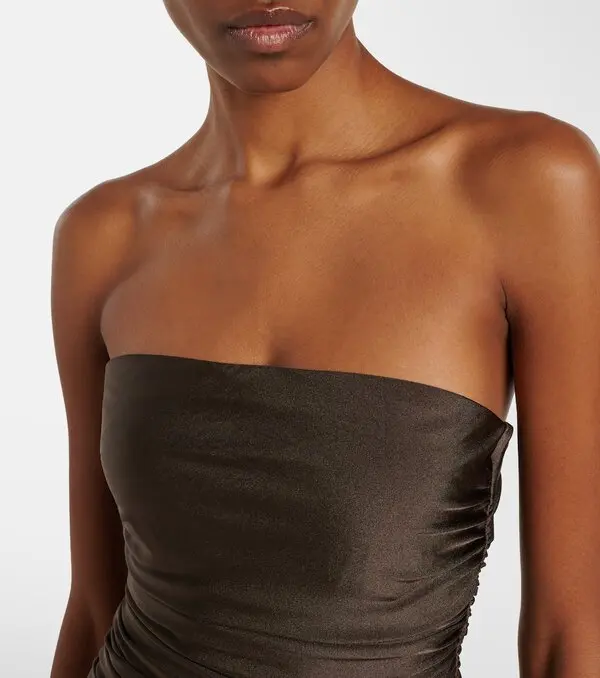 Simkhai Lorena Appliqué Ruched Swimsuit