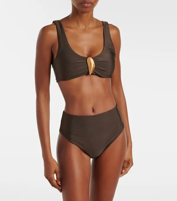 Simkhai Gracie Bikini Bottom - Brown