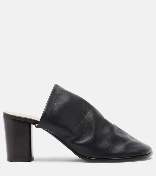 LEMAIRE Glove Leather Mules - Black