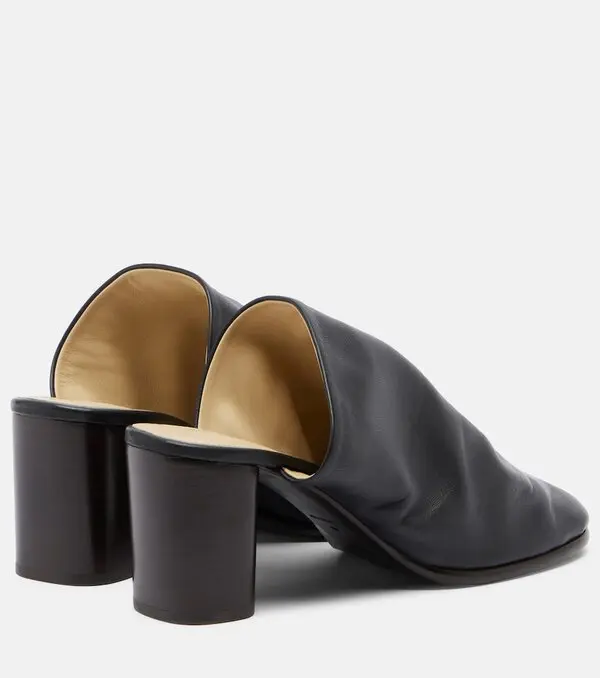 LEMAIRE Glove Leather Mules - Black