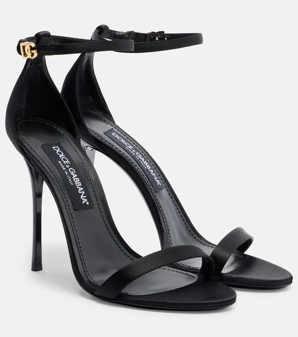 Dolce & Gabbana Satin Sandals - Black