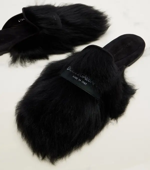 Dolce & Gabbana Shearling Mules