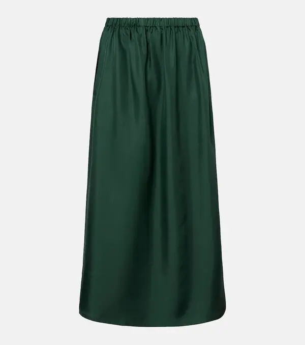Asceno Roma Maxi Skirt - Green