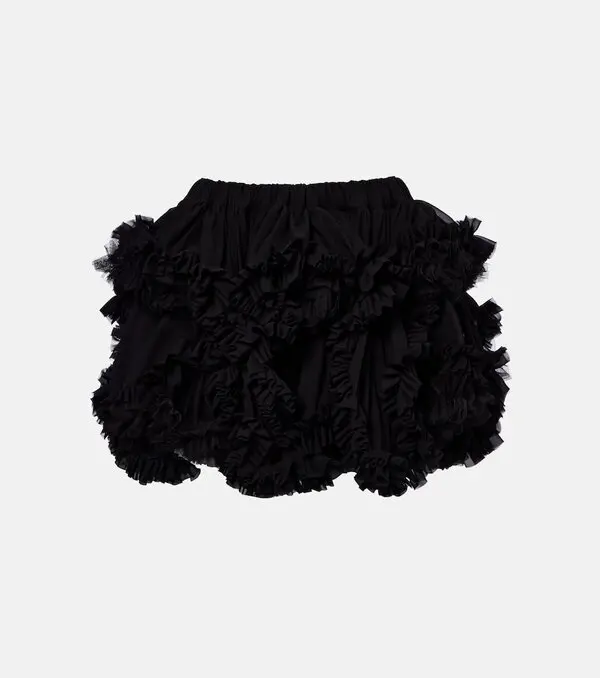 Noir Kei Ninomiya Tulle Mini Skirt - Black