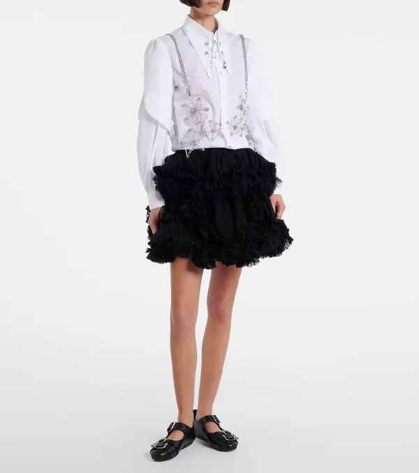Noir Kei Ninomiya Tulle Miniskirt