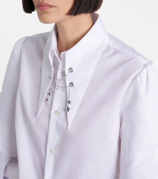 Noir Kei Ninomiya Embellished Cotton Shirt