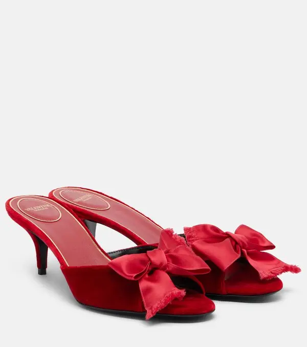 Valentino Garavani Marie A Bow-detail Mules - Red