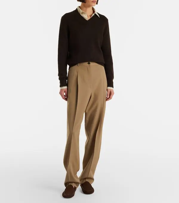 THE ROW Lucca Suede Loafers - Brown