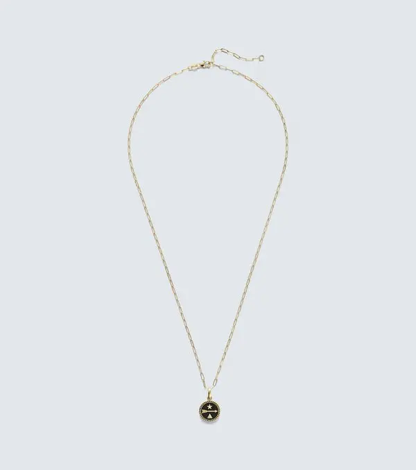FOUNDRAE Dream Superfine 18kt And Ceramic Pendant Necklace With Diamonds - Gold