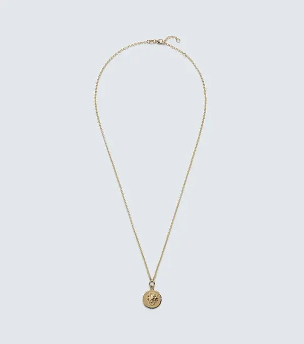 FOUNDRAE Strength Small Pendant Necklace With Diamond - Gold