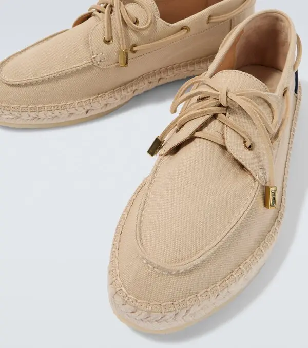 Vilebrequin Suede-trimmed Canvas Espadrilles - Beige