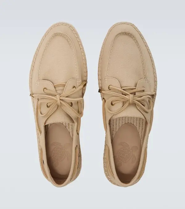 Vilebrequin Suede-trimmed Canvas Espadrilles - Beige