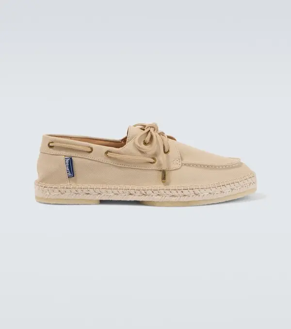 Vilebrequin Suede-trimmed Canvas Espadrilles - Beige