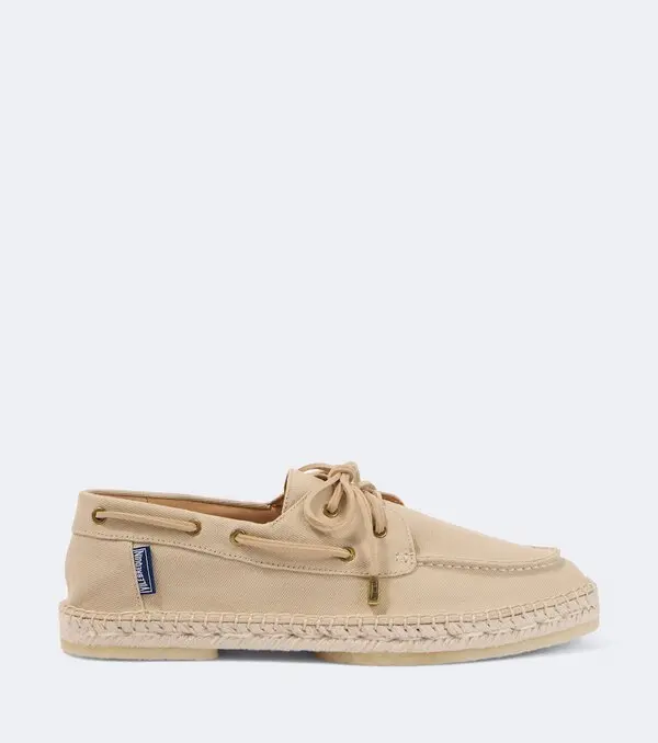 Vilebrequin Suede-trimmed Canvas Espadrilles - Beige