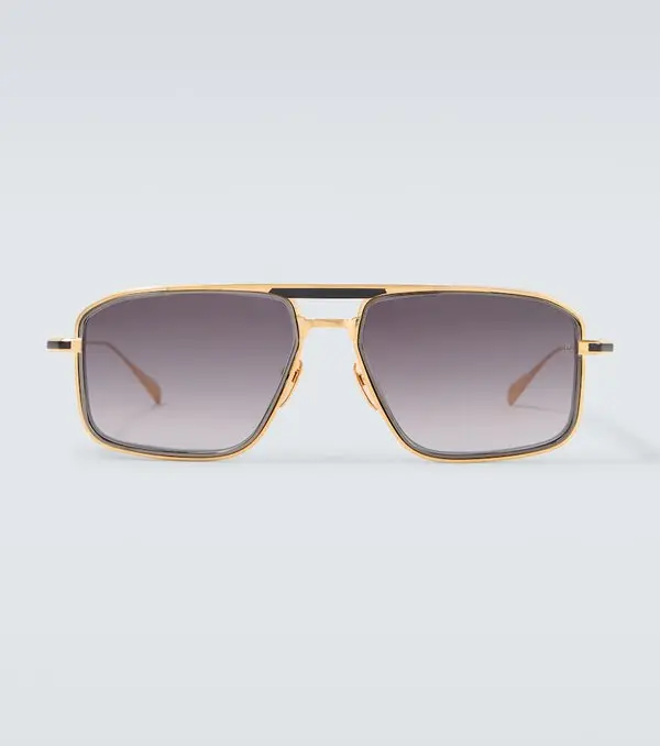 JACQUES MARIE MAGE Earl Aviator Sunglasses - Gold