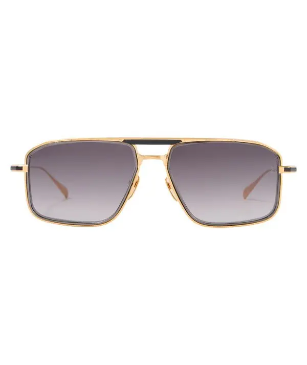 JACQUES MARIE MAGE Earl Aviator Sunglasses - Gold