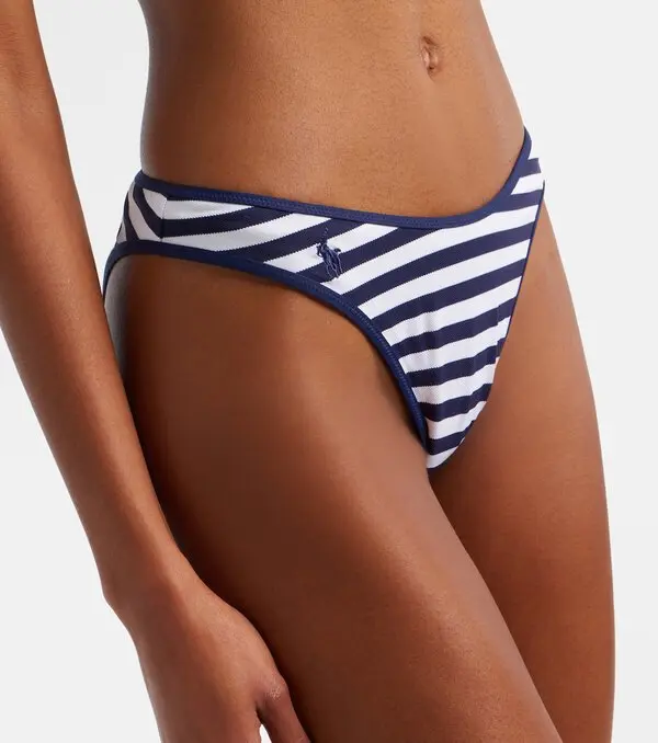 Polo Ralph Lauren Striped Bikini Bottom - Blue