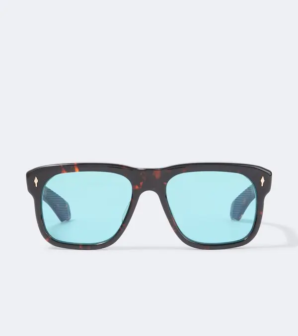 JACQUES MARIE MAGE Yves Square Sunglasses - Brown