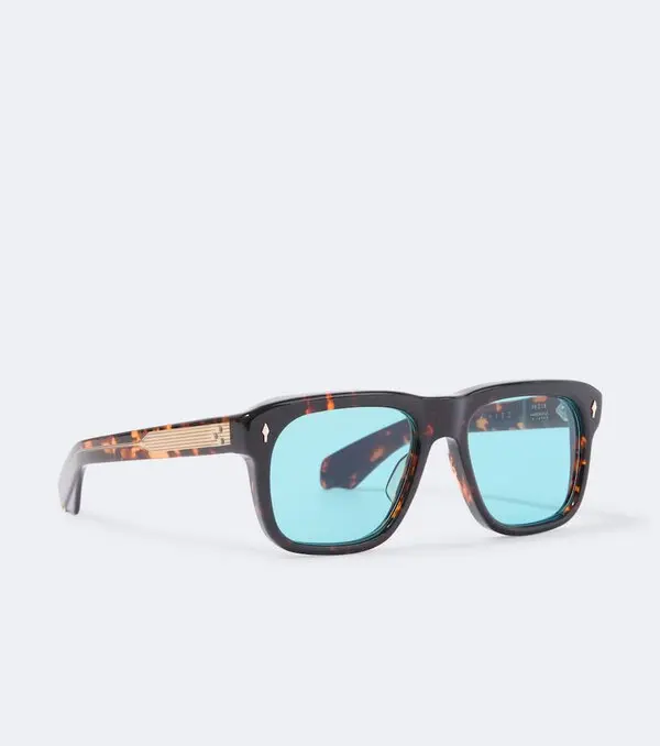JACQUES MARIE MAGE Yves Square Sunglasses - Brown