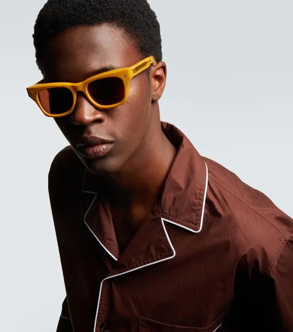 JACQUES MARIE MAGE Dealan 53 Square Sunglasses - Yellow