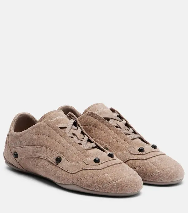 Balenciaga City Suede Sneakers - Mushroom