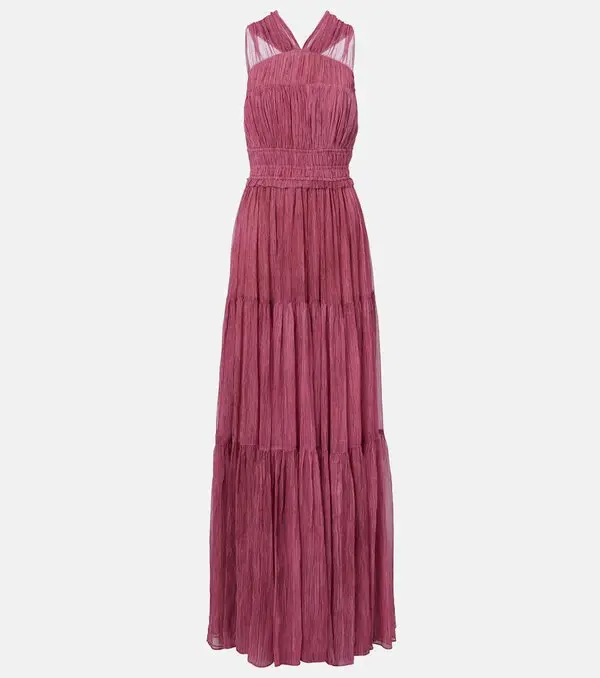 Ulla Johnson Freesia Silk Chiffon Gown - Pink