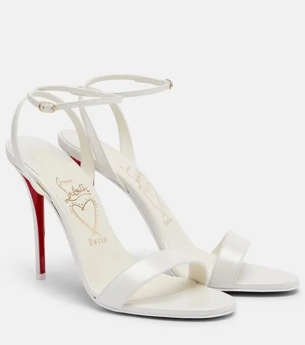 CHRISTIAN LOUBOUTIN Miss Z Leather Slingback Sandals - White