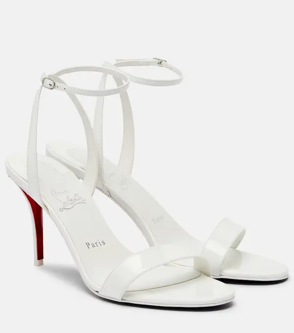 CHRISTIAN LOUBOUTIN Miss Z Leather Slingback Sandals - White