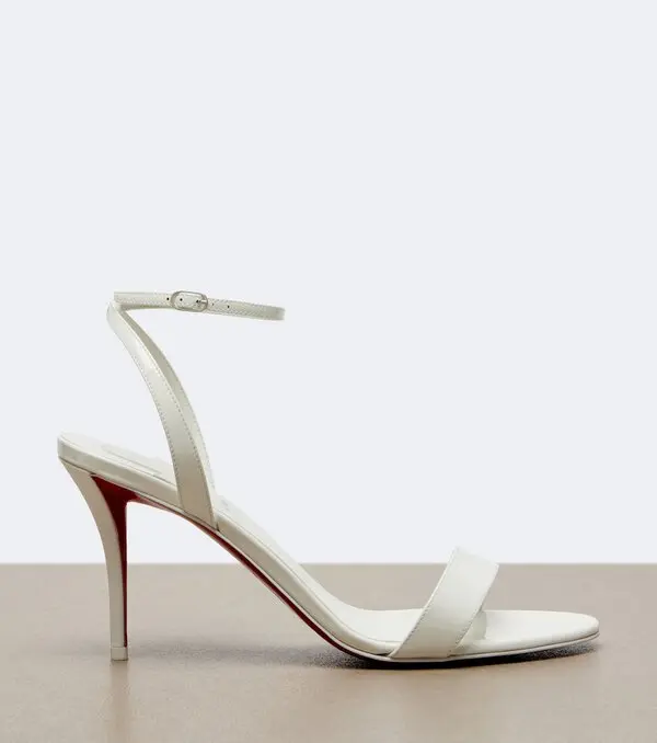 CHRISTIAN LOUBOUTIN Miss Z Leather Slingback Sandals - White